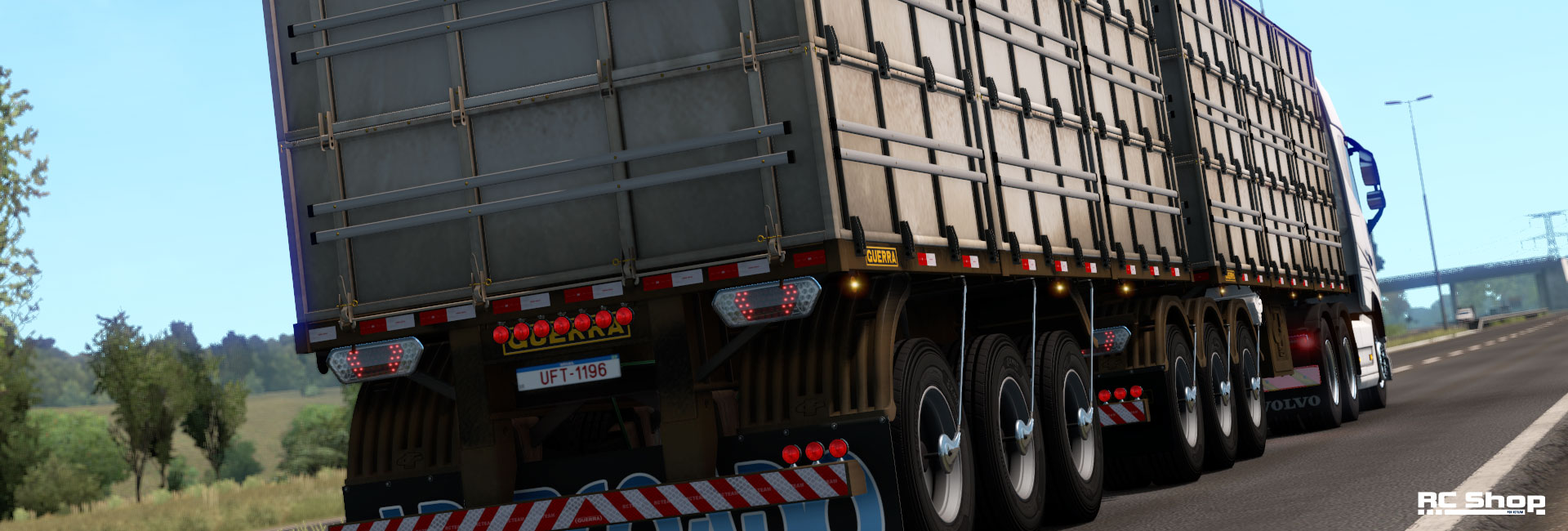 Pack de Bitrens 9 Eixos 3 + 3 Curto Graneleiro Guerra para ETS2