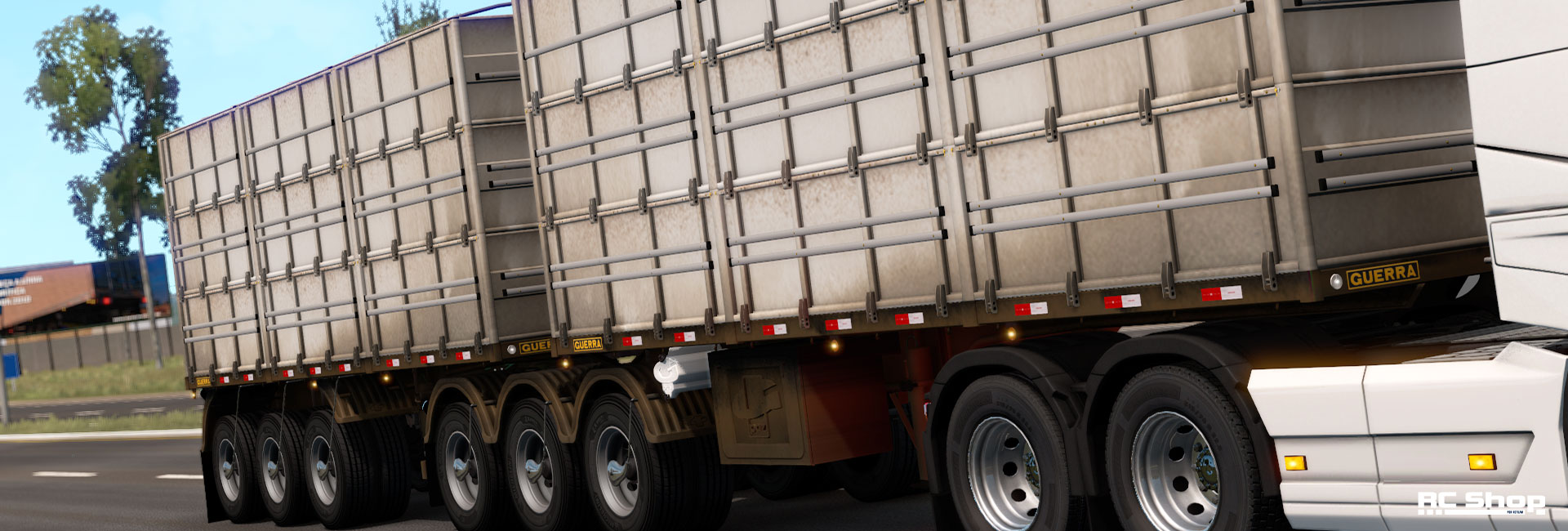 Pack de Bitrens 9 Eixos 3 + 3 Curto Graneleiro Guerra para ETS2