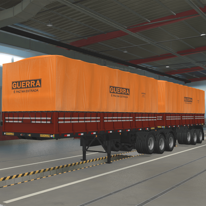 Pack de Bitrens 9 Eixos 3 + 3 Curto Graneleiro Guerra para ETS2